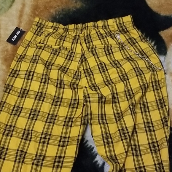 Hot Topic | Pants & Jumpsuits | Yellow Plaid Pants | Poshmark